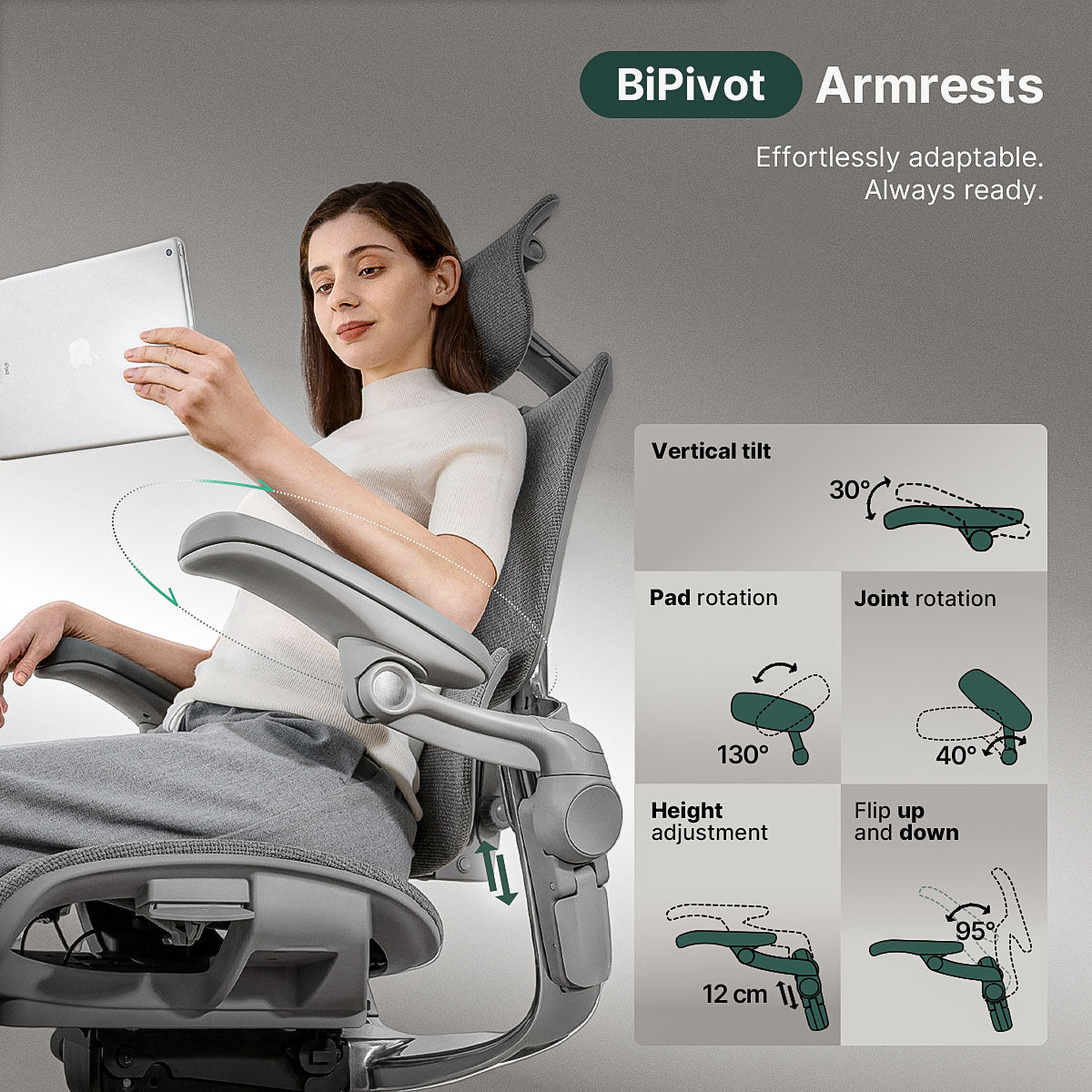 Hinomi H2 Pro Ergonomic Chair for Long Hours with Footrest & 3D Lumbar ...