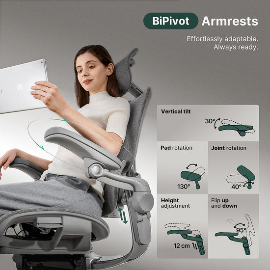 Hinomi H2 Pro Ergonomic Chair for Long Hours with Footrest & 3D Lumbar ...