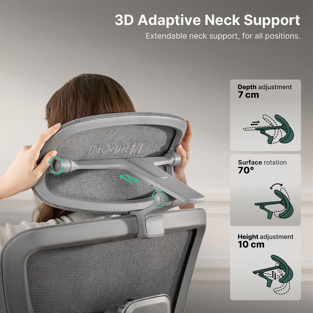 Hinomi H2 Pro Ergonomic Chair for Long Hours with Footrest & 3D Lumbar ...